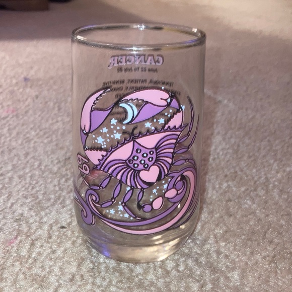 Kitchen | Vintage Horoscope Cancer Glass 76 | Poshmark